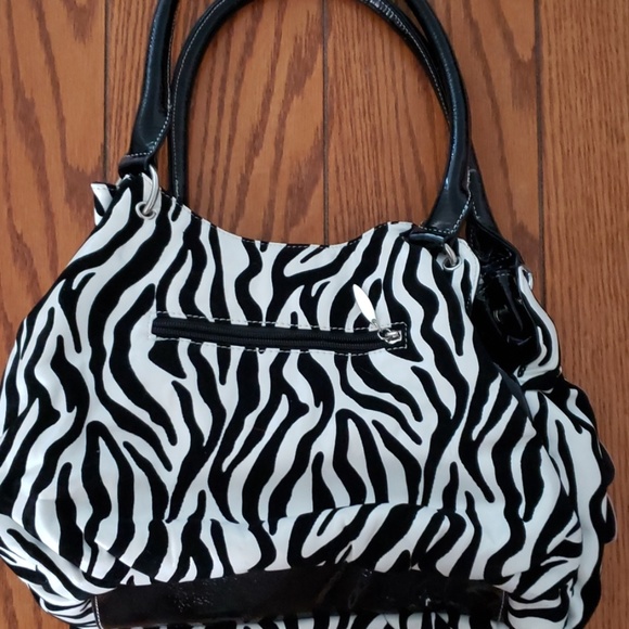 Bags | Zebra Print Purse With 3 Roses New | Poshmark